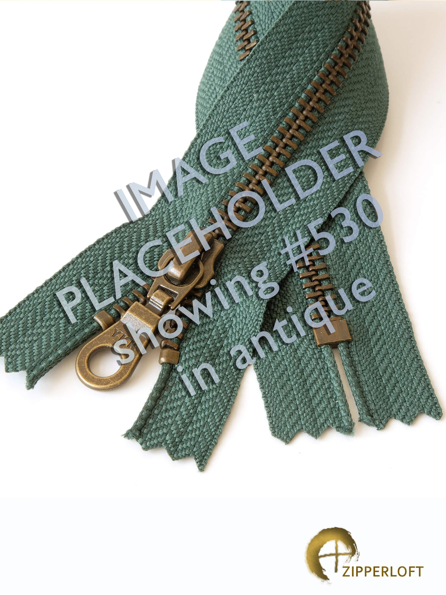 YKK #5 Golden Brass (6-10", 12" / 15.2-30.5cm) - 530 Emerald Green – zipperloft