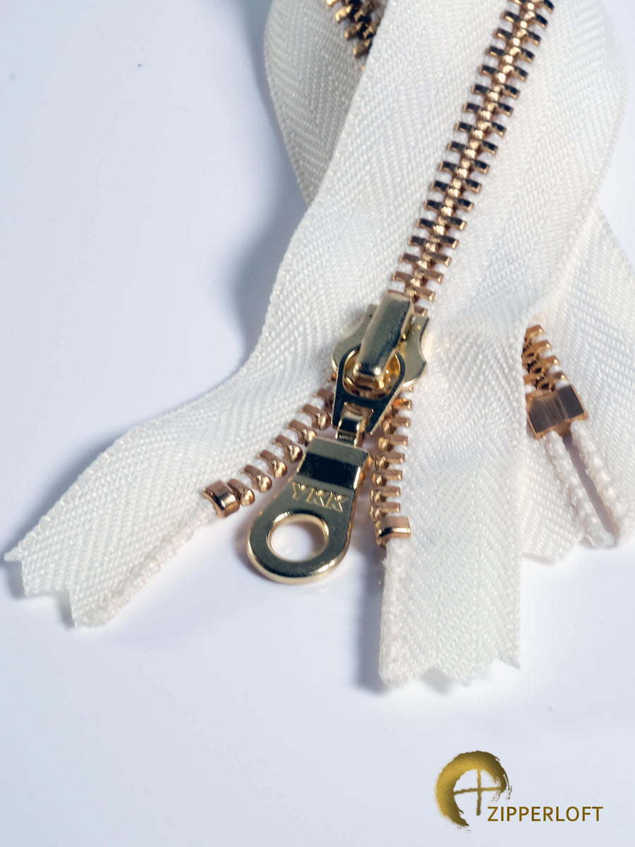 YKK #4.5 Golden-Brass (4-18" / 10.2-45.7cm) - 841 Vanilla – zipperloft